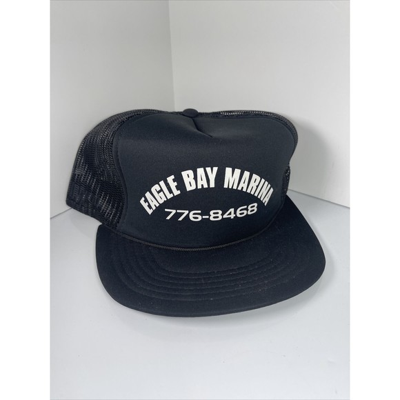 Yupoong | Accessories | Vintage Eagle Bay Marina Ny Snapback Trucker ...
